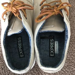 Express | Shoes | Express Leather Laced Canvas Shoes | Poshmark